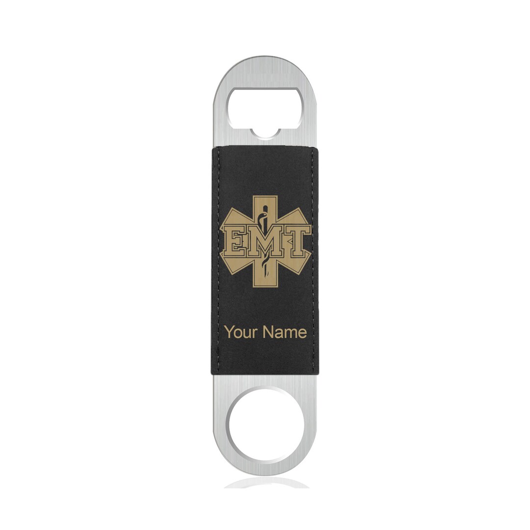 Faux Leather Bottle Opener, EMT Emergency Medical Technician ...