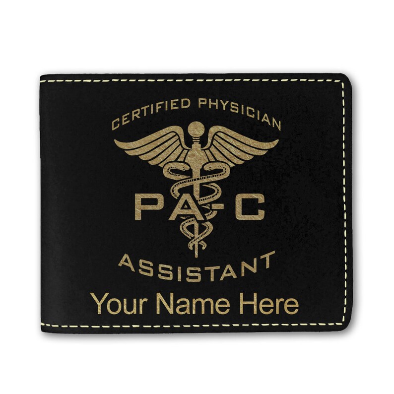 Faux Leather Bi-fold Wallet, pa-c Certified Physician Assistant ...