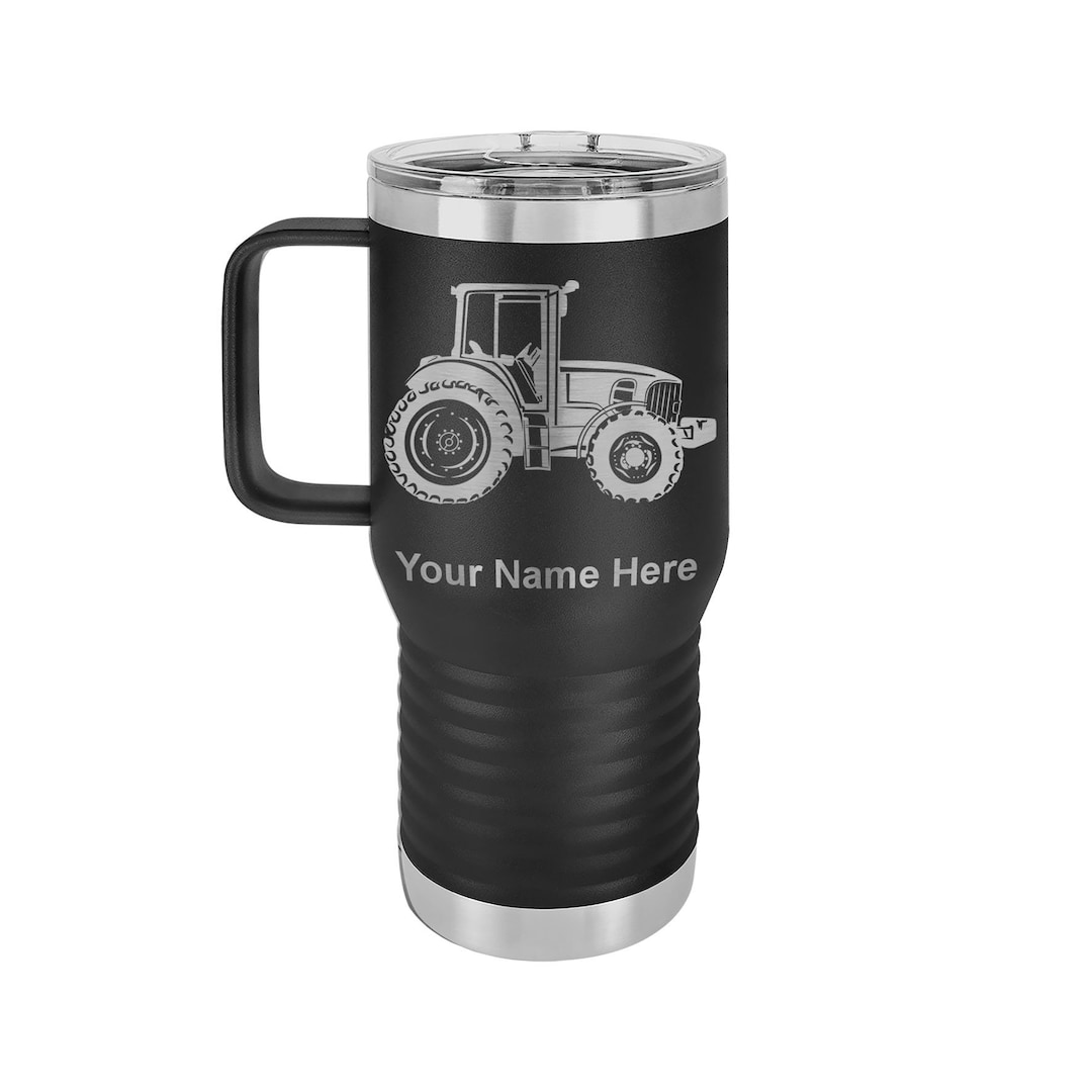 Lasergram 20oz Vacuum Insulated Coffee Mug With Handle, Farm Tractor ...
