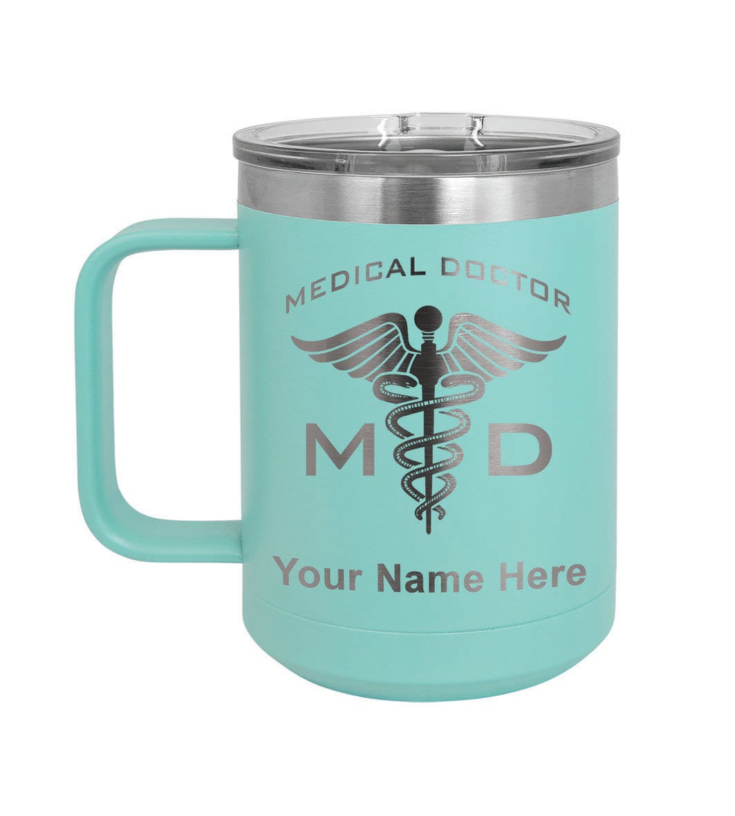 Lasergram 15oz Vacuum Insulated Coffee Mug, MD Medical Doctor ...