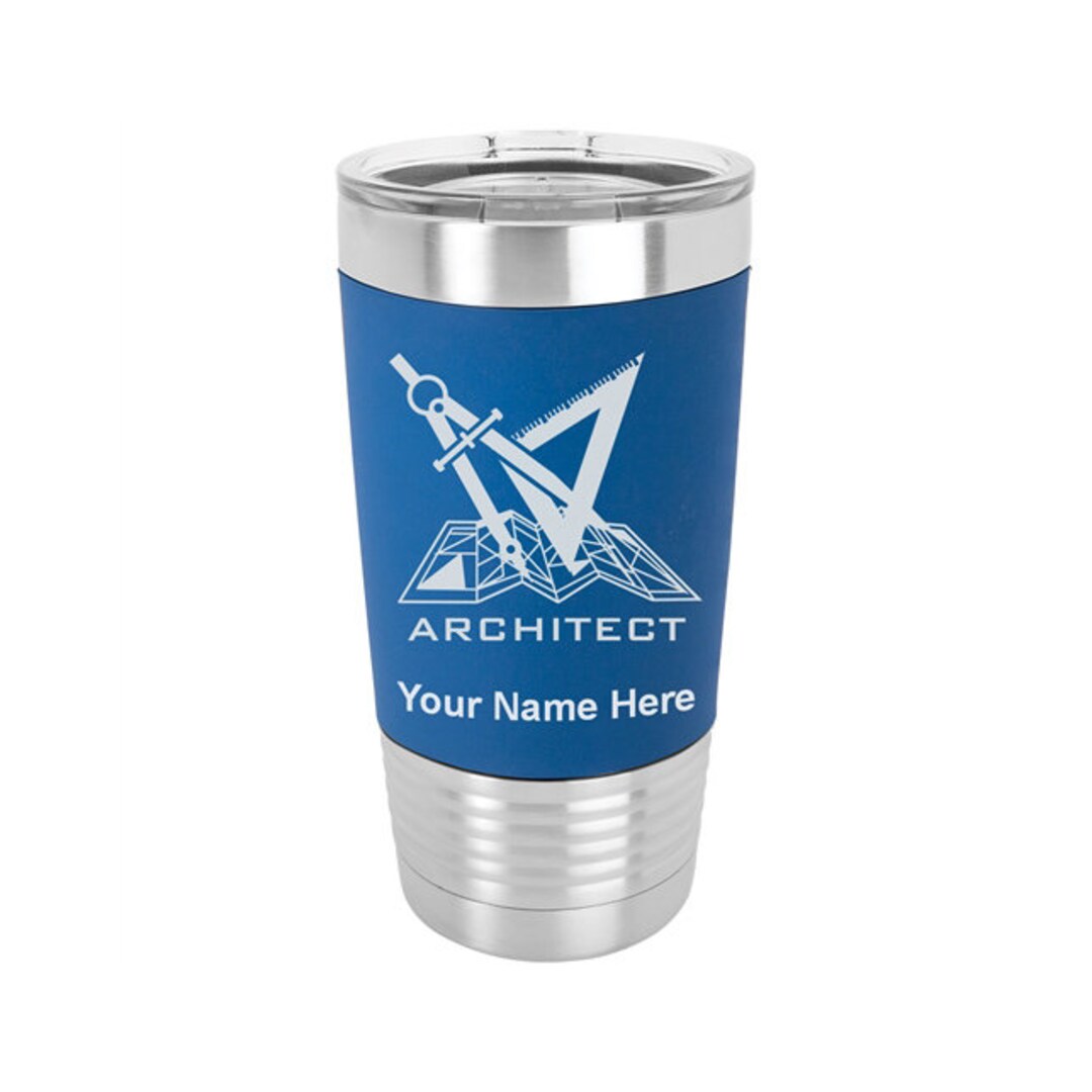 20oz Silicone Tumbler Mug, Architect Symbol, Personalized Engraving ...