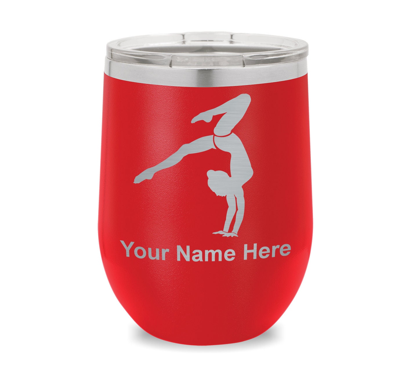 Wine Glass Tumblergymnast Handstand Personalized Engraving | Etsy