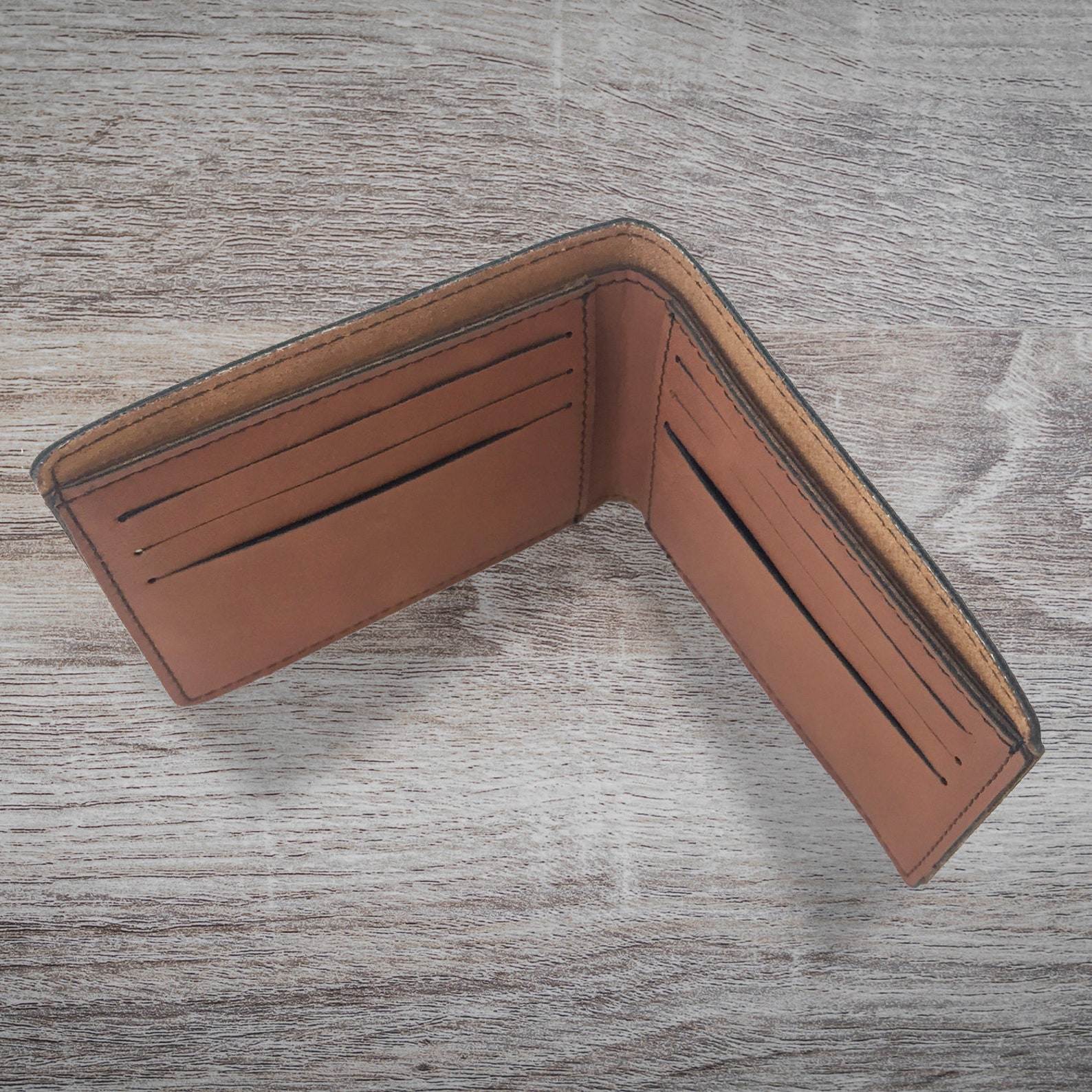 Faux Leather Bi-fold Wallet, hawaiian Islands, Personalized Engraving ...