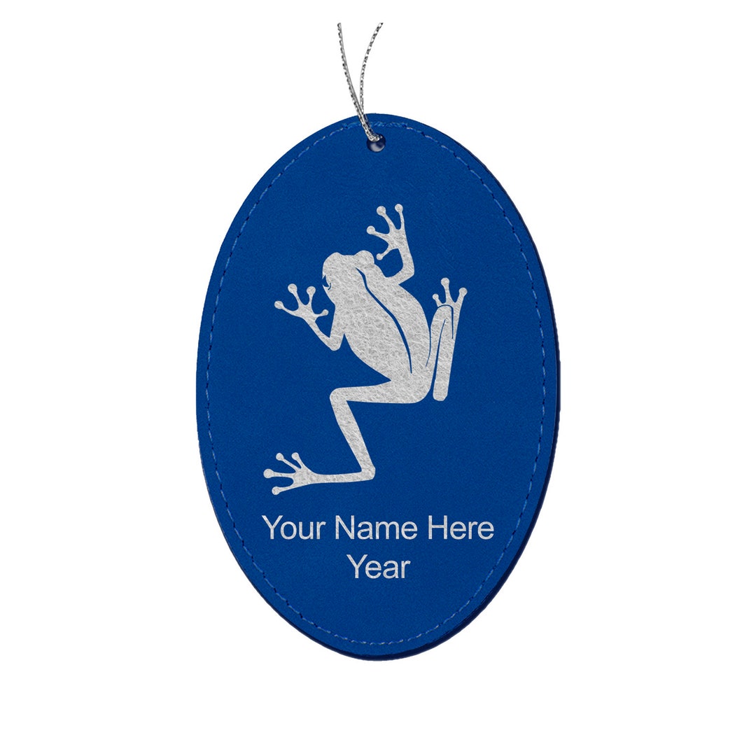 Lasergram Faux Leather Tree Shape Christmas Ornament Tree - Etsy