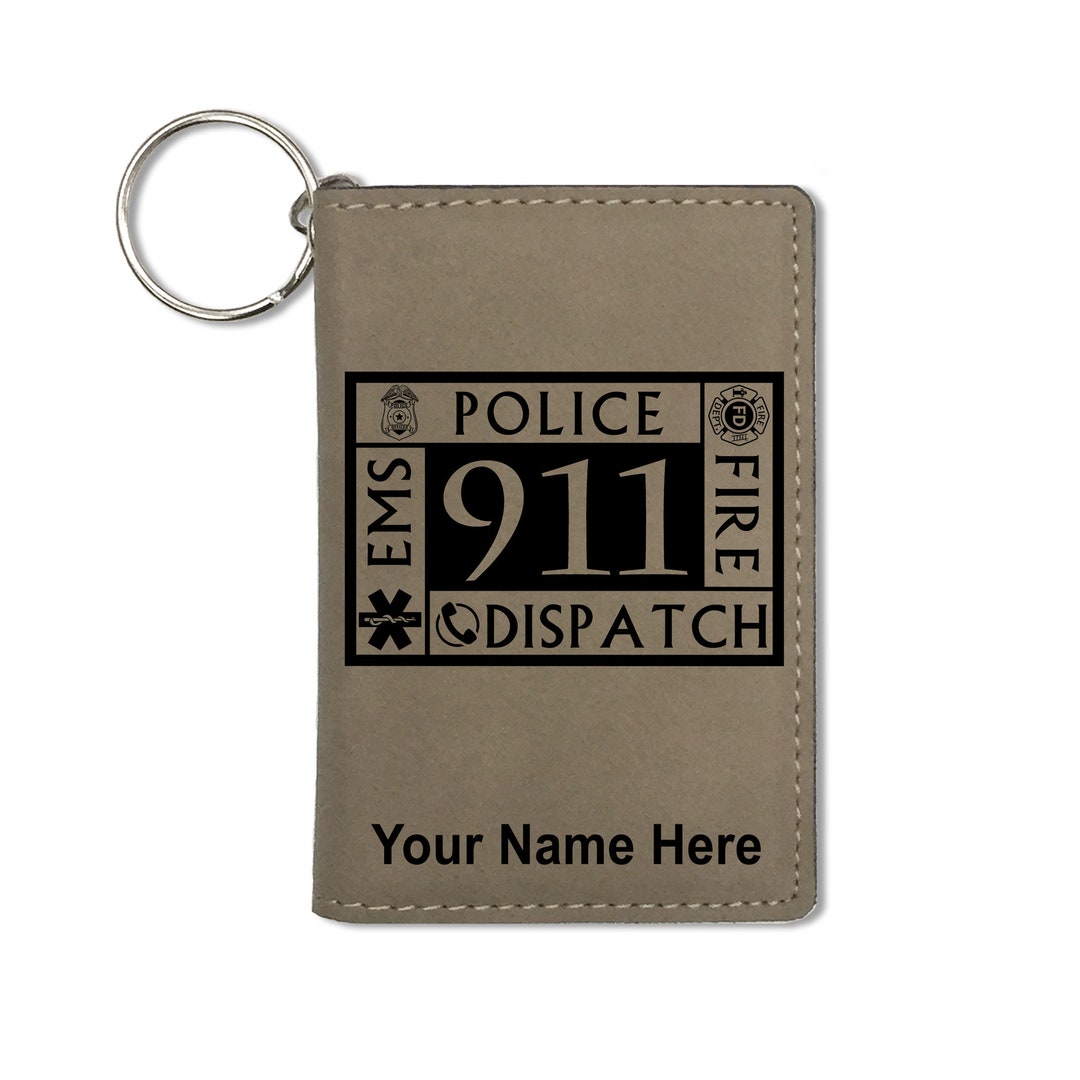 ID Holder Wallet, Emergency Dispatcher 911, Personalized Engraving ...