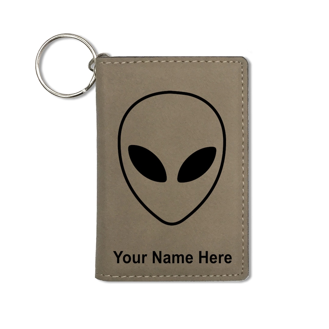ID Holder Wallet, Alien Head, Personalized Engraving Included - Etsy