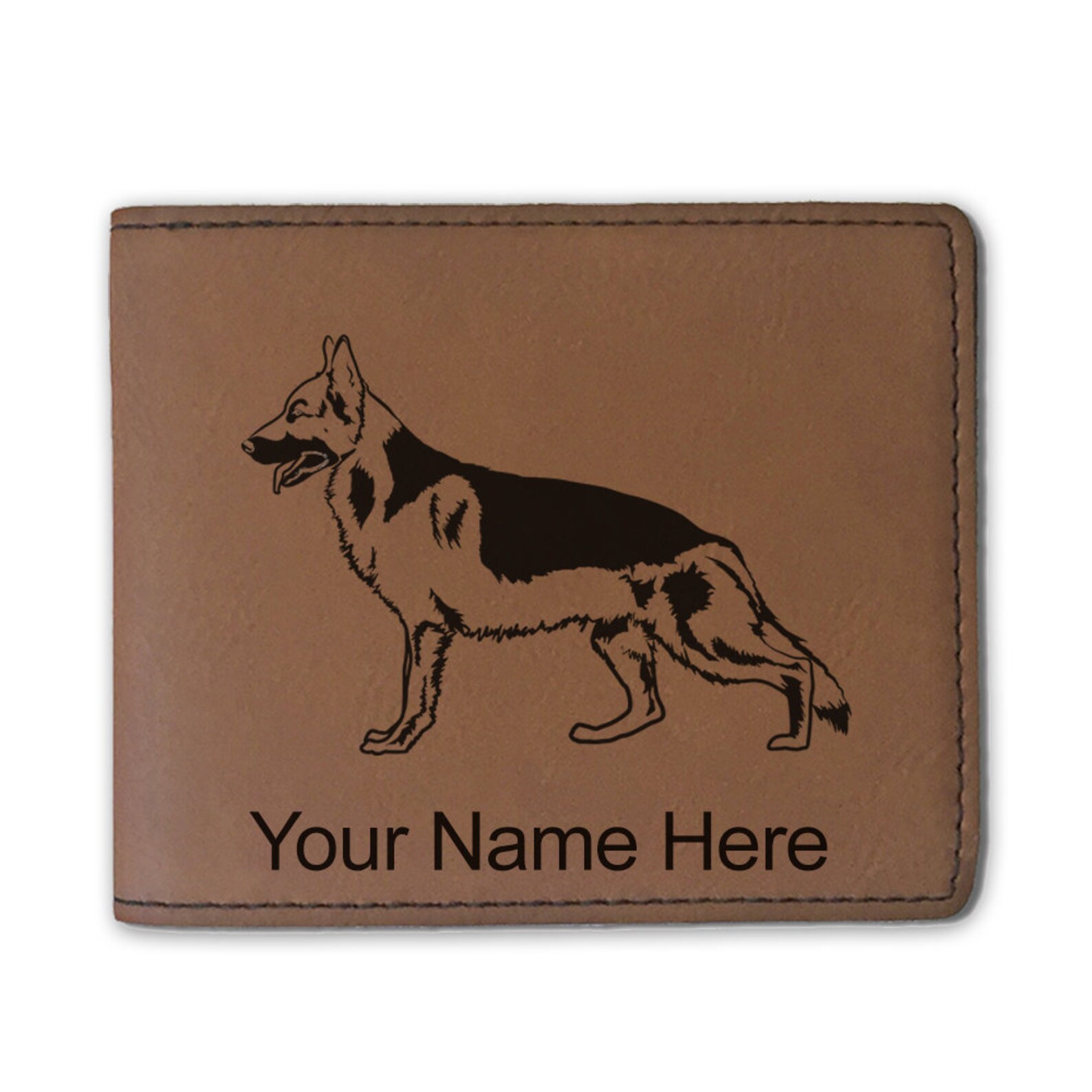 Faux Leather Bi-fold Walletgerman Shepherd Dog Personalized | Etsy
