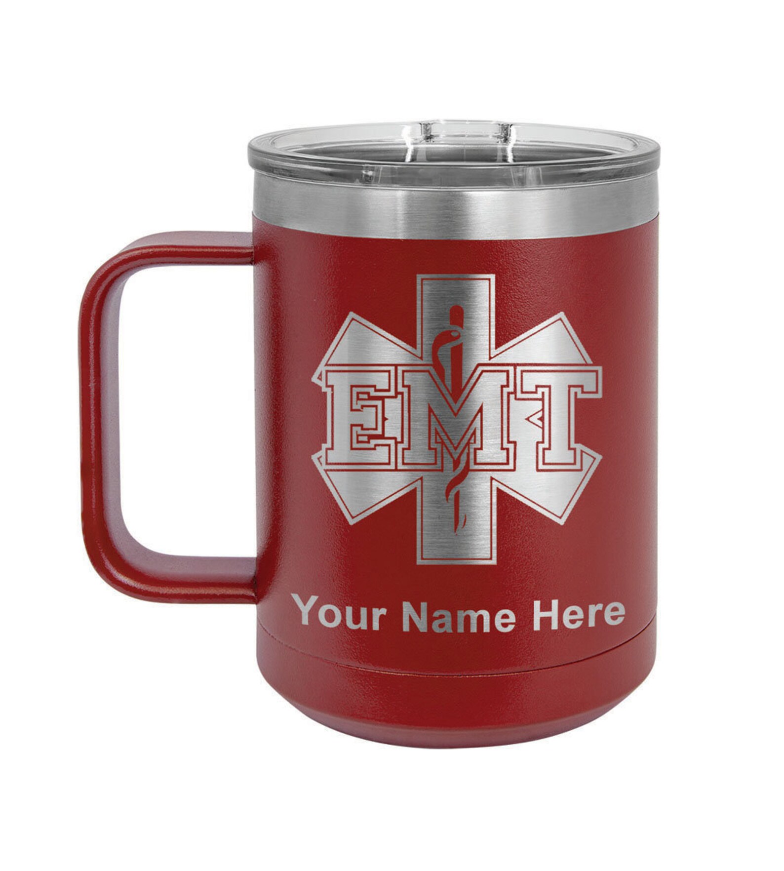 Lasergram 15oz Vacuum Insulated Coffee Mug, EMT Emergency Medical ...