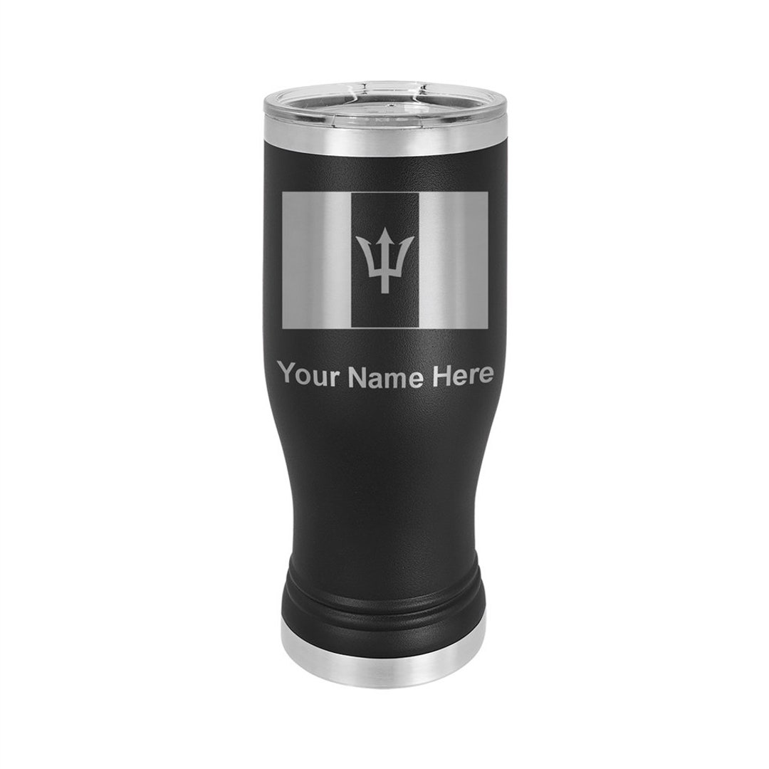 20oz Pilsner Mug, Flag of Barbados, Personalized Engraving Included - Etsy