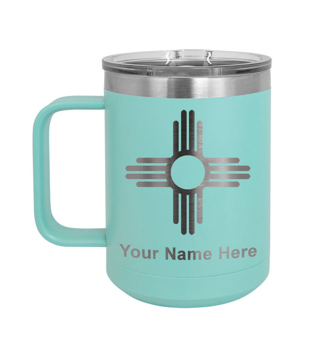 Lasergram 15oz Vacuum Insulated Coffee Mug, Flag of New Mexico ...