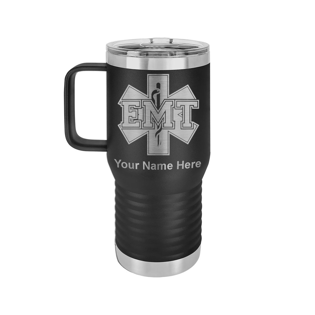 Lasergram 20oz Vacuum Insulated Coffee Mug With Handle, EMT Emergency ...