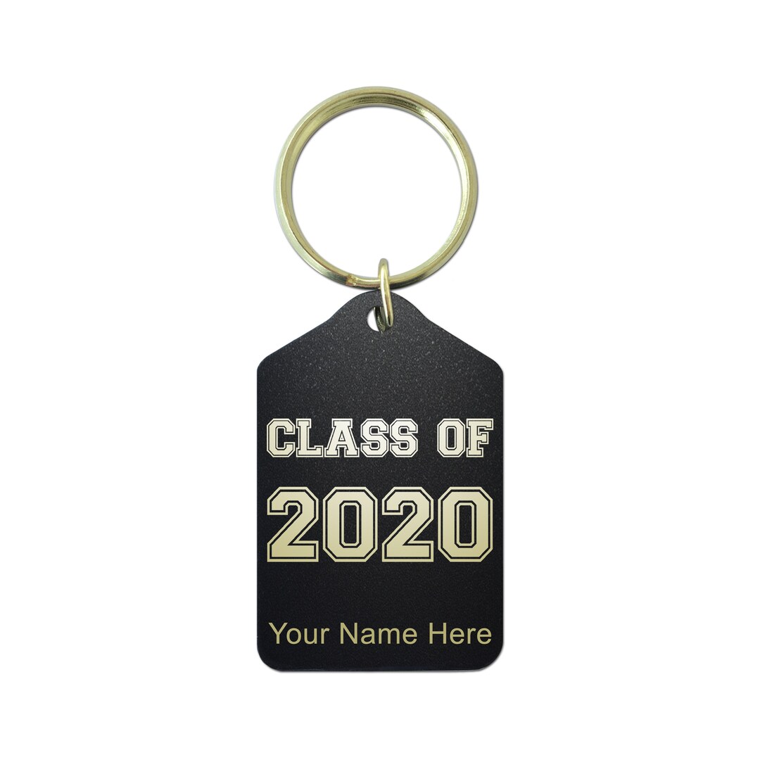 Black Metal Keychain, Class of 2020, 2021, 2022, 2023, 2024 ...