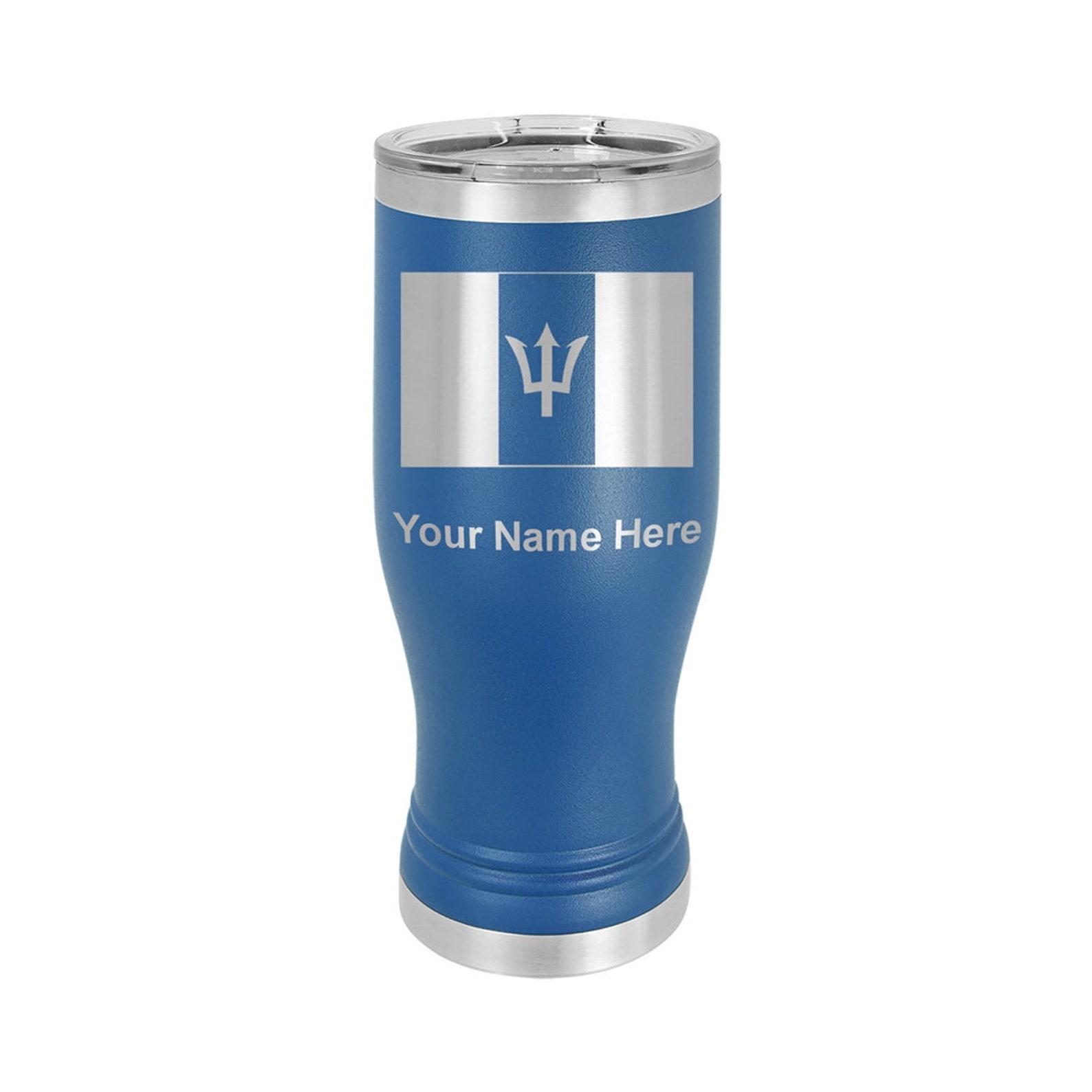 20oz Pilsner Mug, Flag of Barbados, Personalized Engraving Included - Etsy