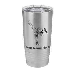 20oz Tumbler Mug, taekwondo Woman, Personalized Engraving Included - Etsy