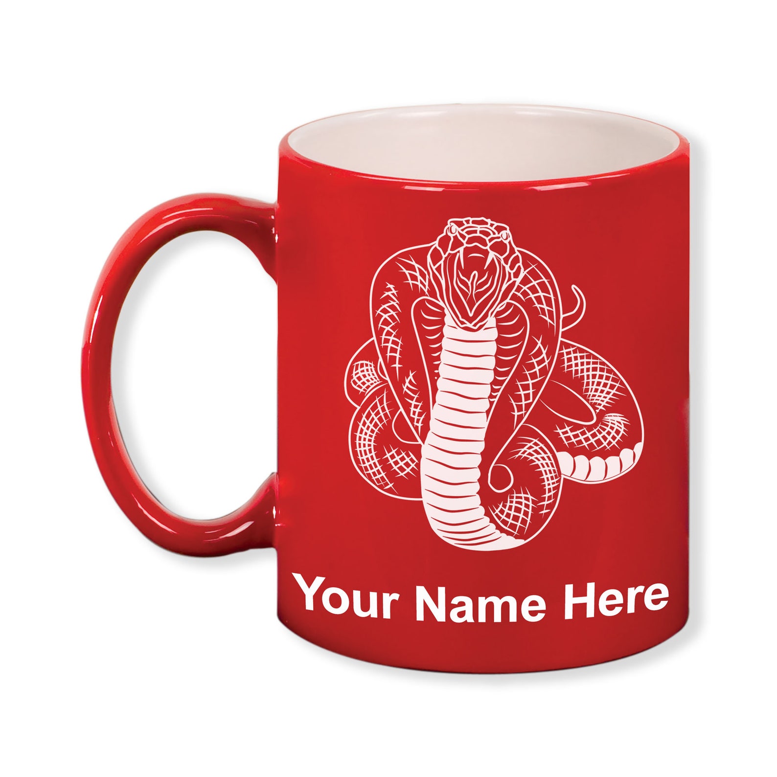 11oz Round Ceramic Coffee Mug Cobra Snake Personalized - Etsy