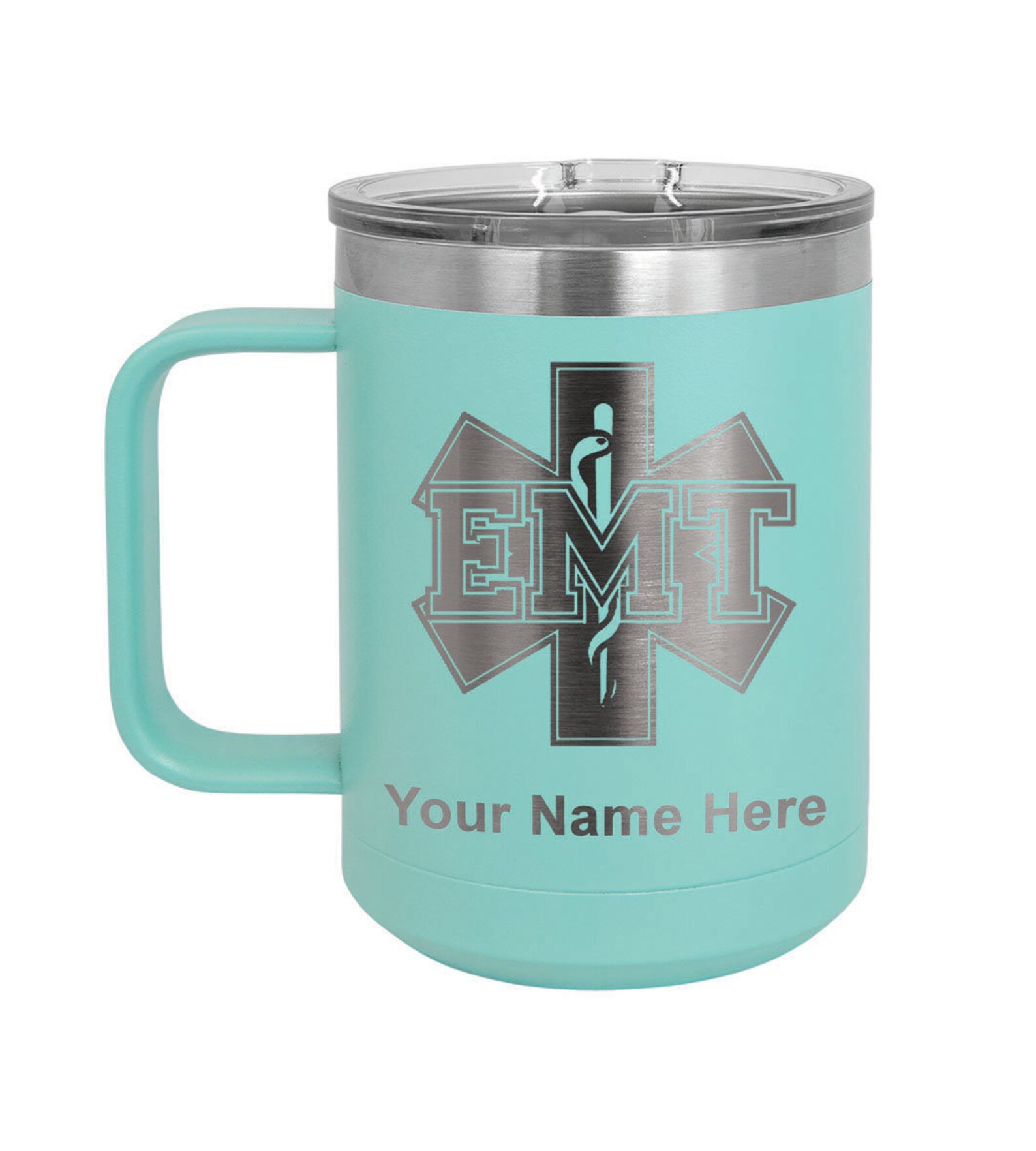 Lasergram 15oz Vacuum Insulated Coffee Mug, EMT Emergency Medical ...
