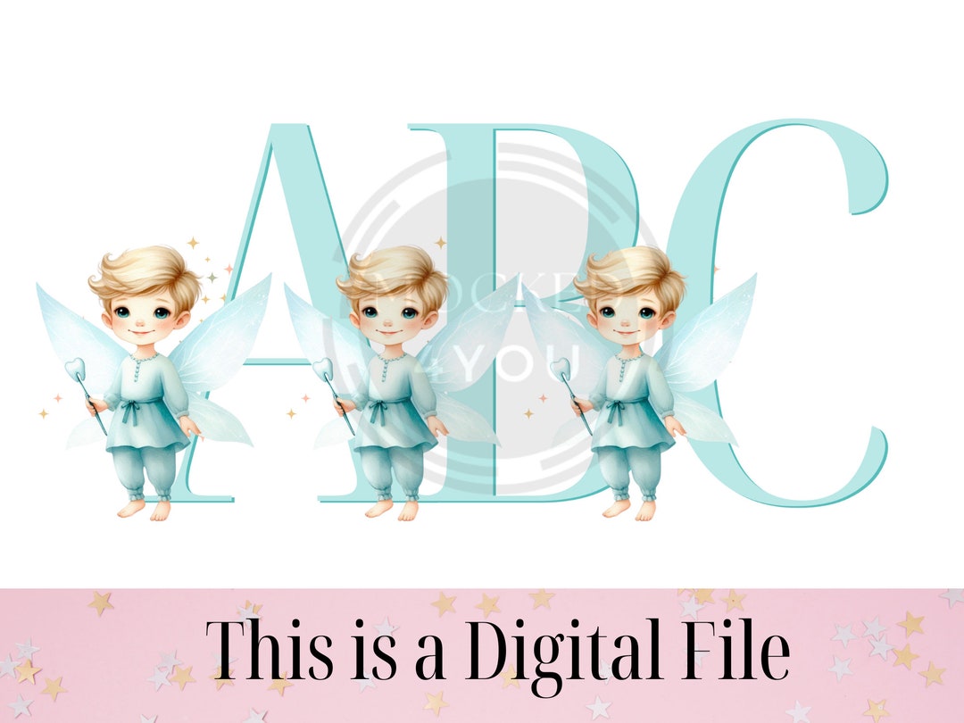 Boys Tooth Fairy Alphabet A-Z - Digital Sublimation Ready High Quality ...