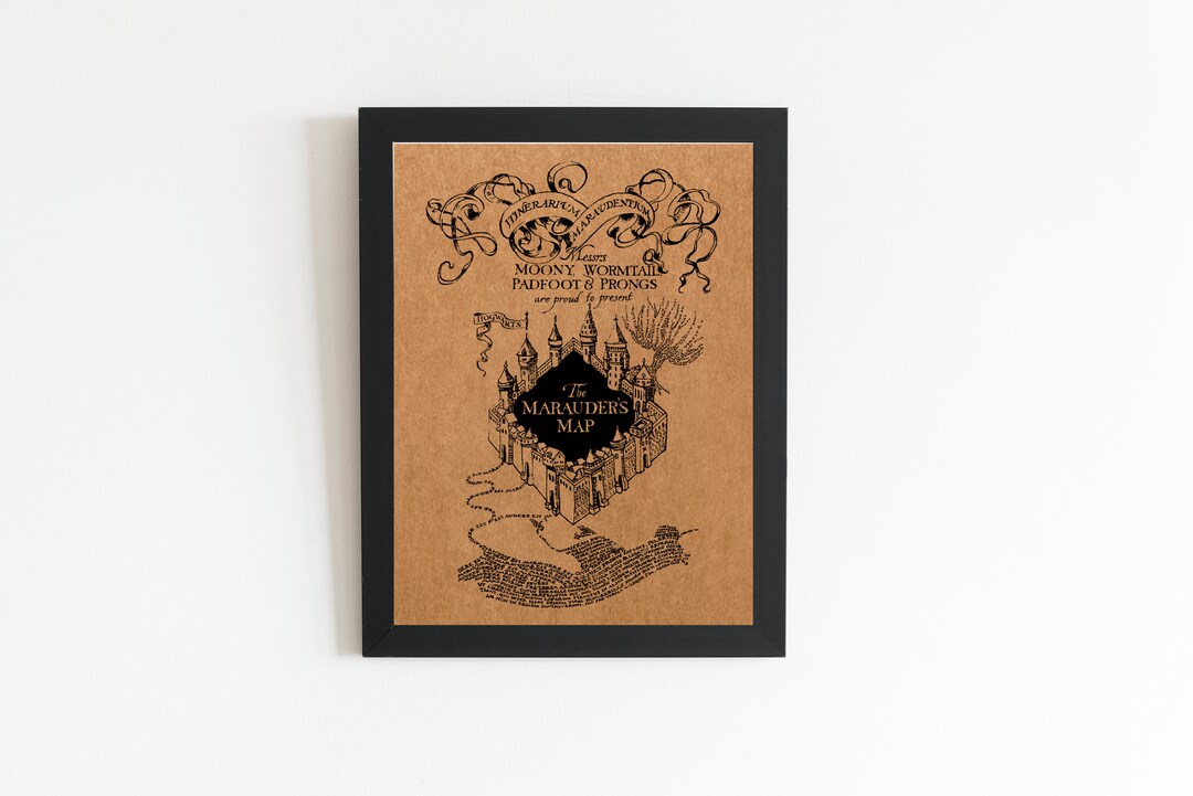 A4 Poster Printed Kraft Map Map the Lord of the Rings Harry - Etsy