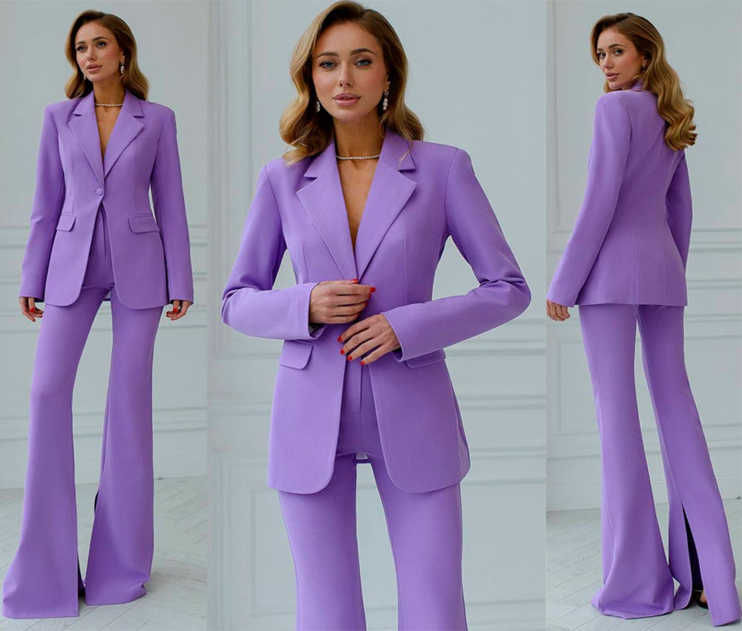 Women Jacket Pants Suit Pantsuit Chic Oficial Elegant Cocktail ...