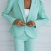 Menthol Women Wedding Suit Bridal Elegant Cocktail Graduation Pantsuit ...