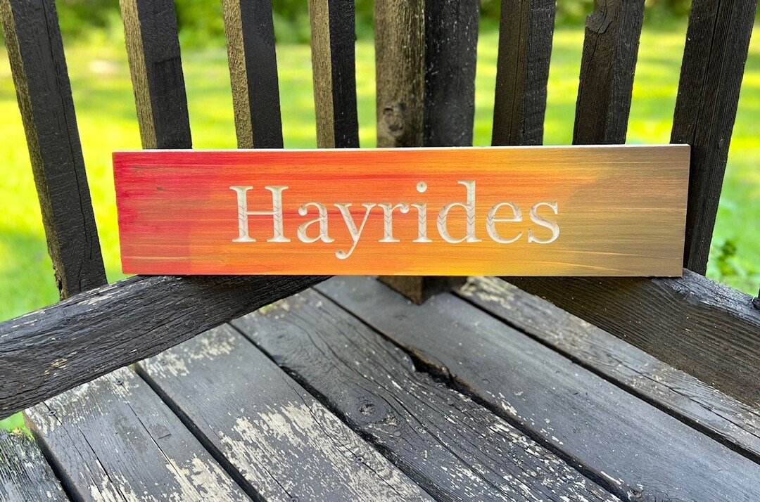 Cedar Hayride Sign Fall Porch Décor - Etsy