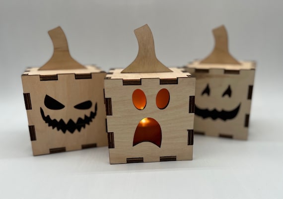 Laser Cut Jack-o-lantern Boxes Halloween Craft - Etsy