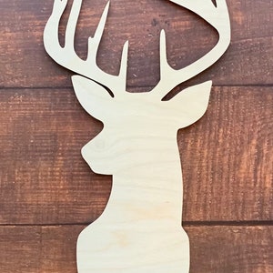 Deer Head Wood Blank Cut Out - Etsy