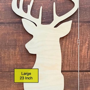 Deer Head Wood Blank Cut Out - Etsy