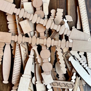 75 Piece Bulk Laser Cut Faux Spindle Set for Crafting FREE SHIPPING - Etsy