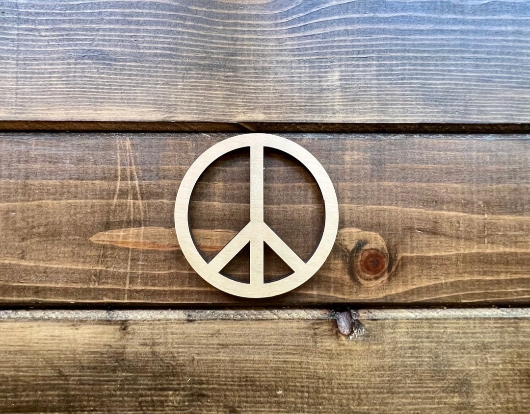 Peace Sign Wood Blank Ornament Size - Etsy