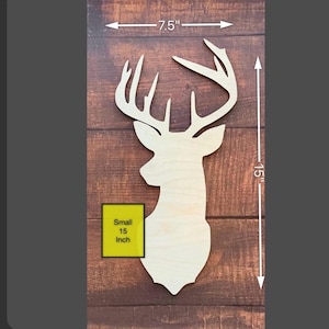 Deer Head Wood Blank Cut Out - Etsy