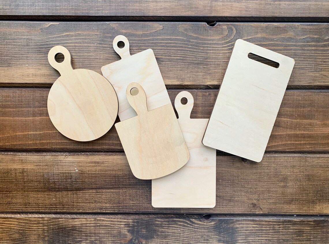 Set of 5 Mini Cutting Board Shapes Perfect for Tiered Tray - Etsy