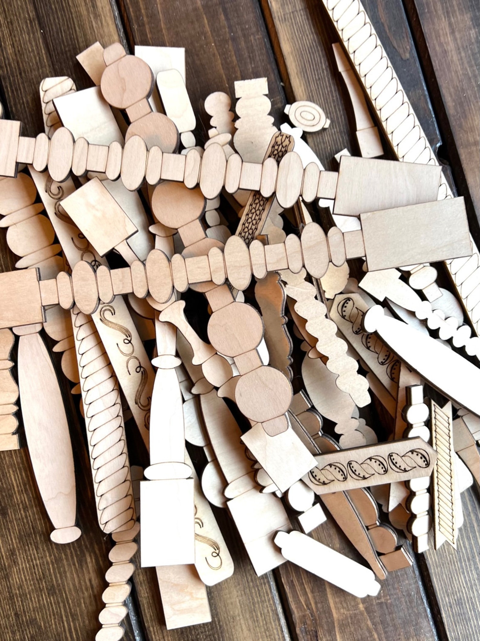 75 Piece Bulk Laser Cut Faux Spindle Set for Crafting FREE SHIPPING - Etsy