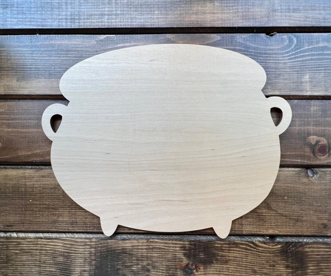 Wood Blank Cauldron Shape Halloween Craft - Etsy