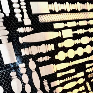 75 Piece Bulk Laser Cut Faux Spindle Set for Crafting FREE SHIPPING - Etsy