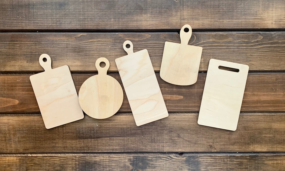 Set of 5 Mini Cutting Board Shapes Perfect for Tiered Tray - Etsy