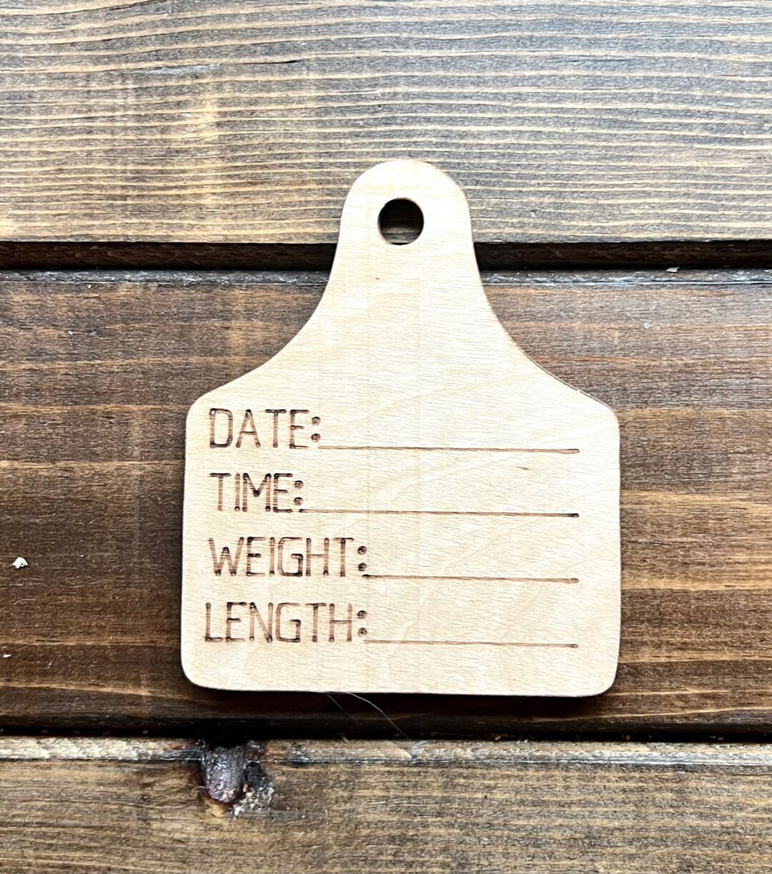 Livestock Ear Tag Laser Cut Birth Stats Cow Tag Birth Announcement - Etsy