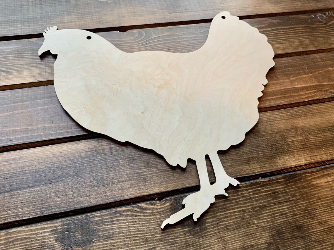Laser Cut Chicken Wood Blank Kitchen Sign Door Hanger - Etsy
