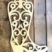 Unfinished Wood Boot Blank With Floral Pattern - Etsy