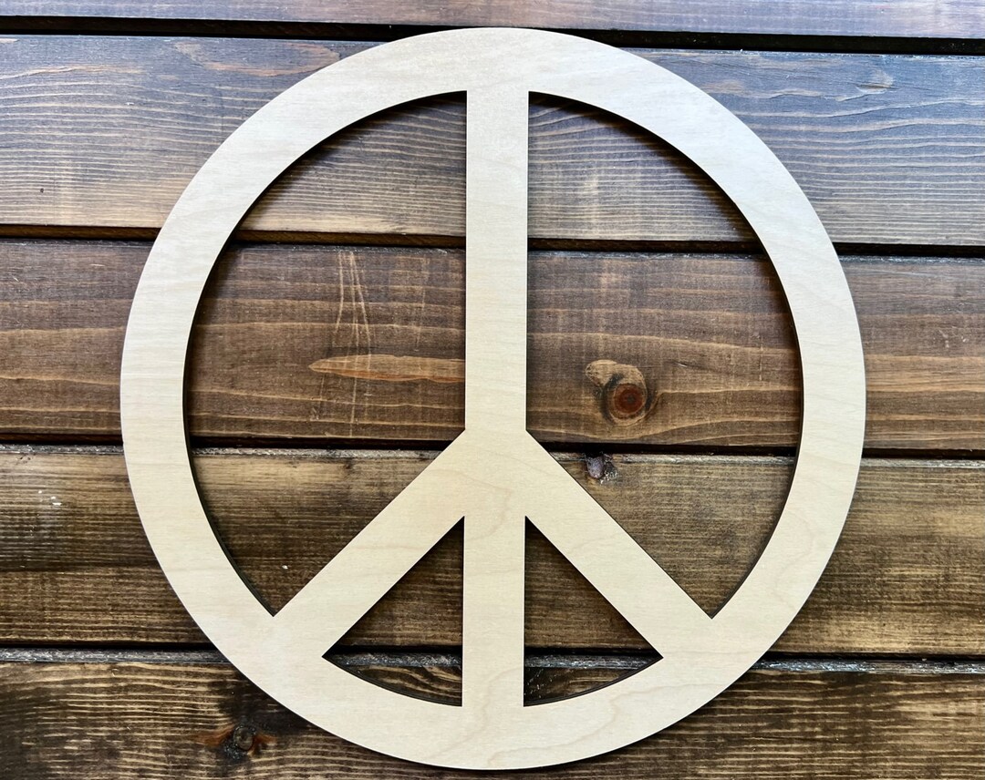 Peace Sign Wood Cut Out Blank, 2 Sizes - Etsy