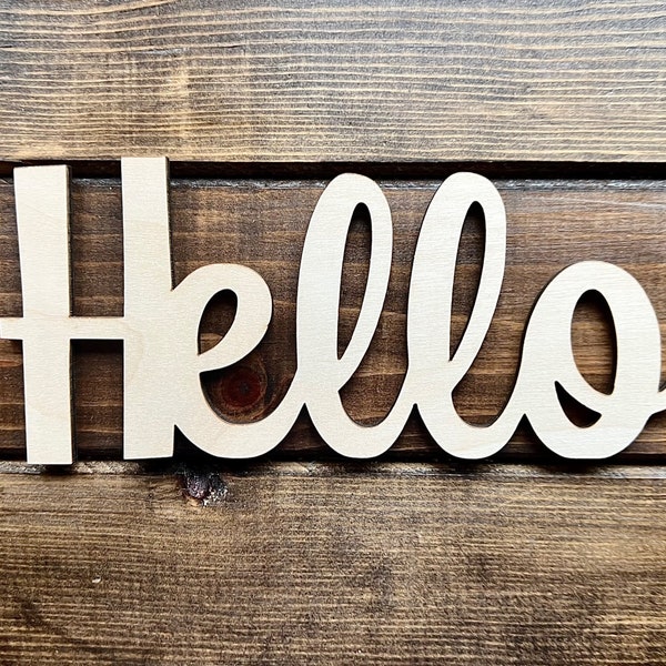 Wood Hello - Etsy