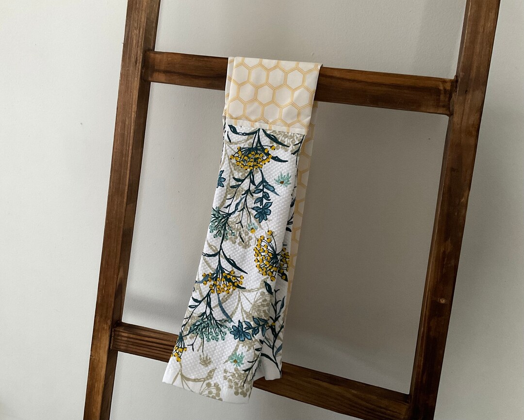 Neutral Floral Kitchen Boas, Beige Kitchen Boa, Neutral Yellow Floral ...