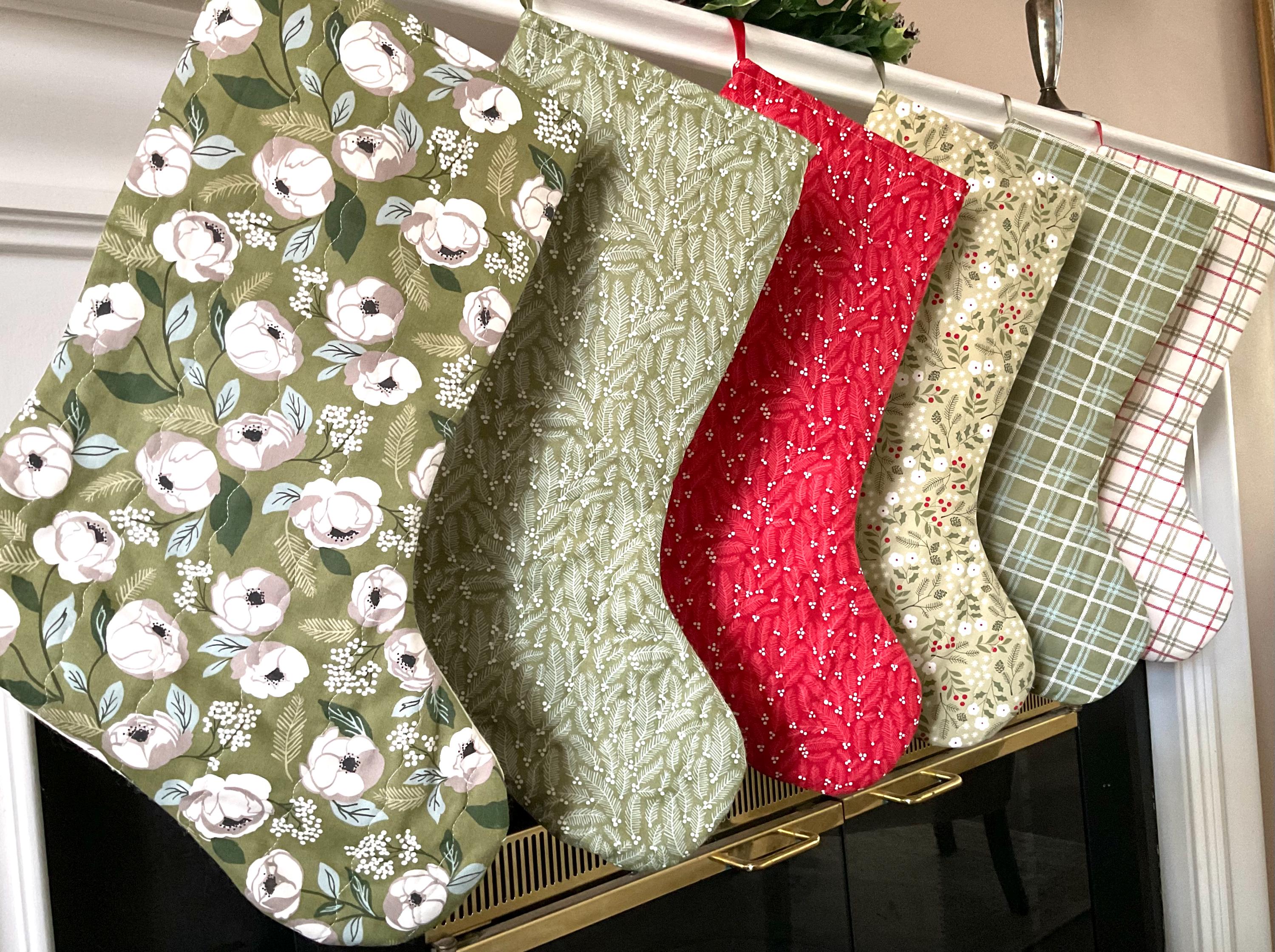 Handmade Quilted Stocking: Floral and Plaid Christmas Stockings - Etsy