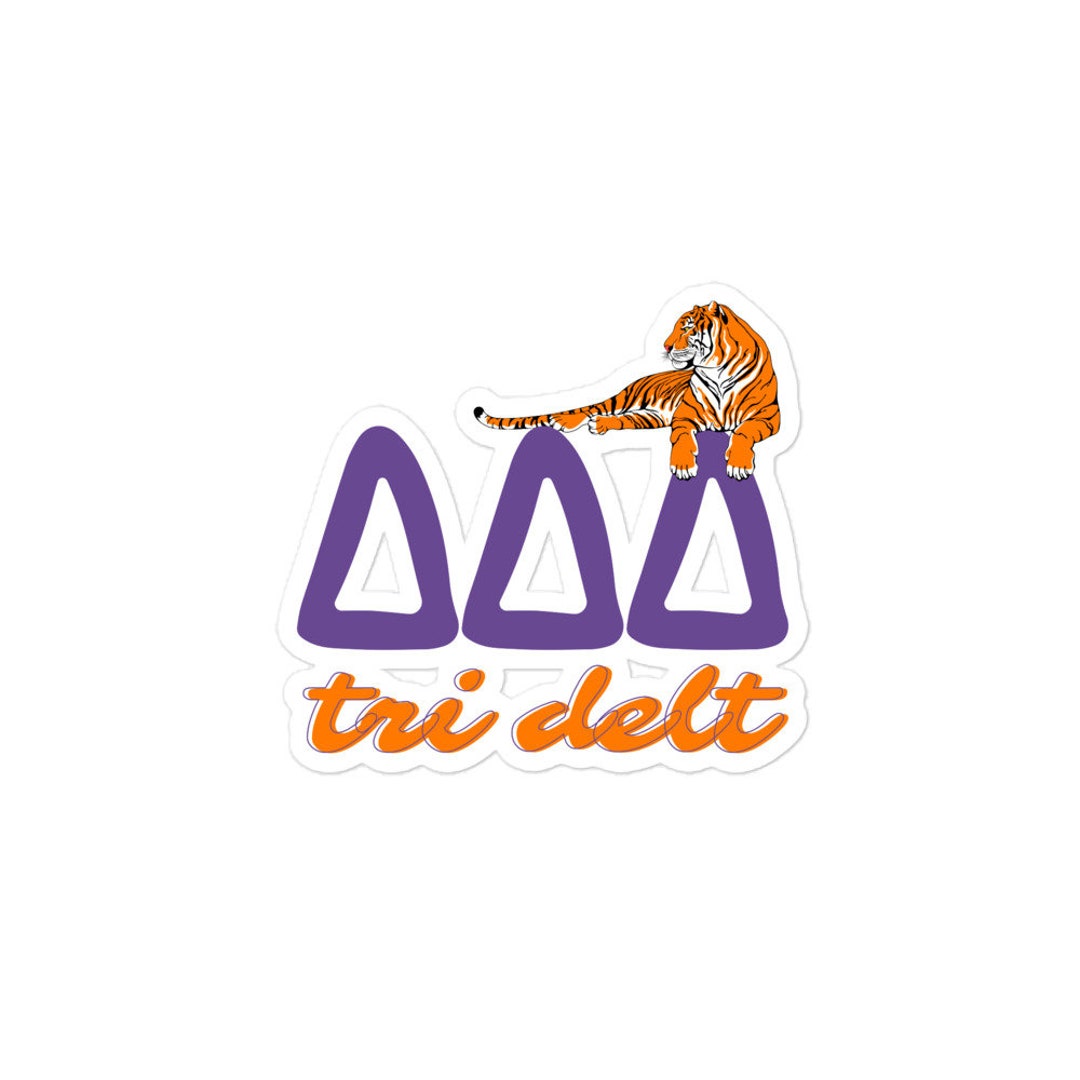 Clemson Tri Delta Decal Sticker - Etsy
