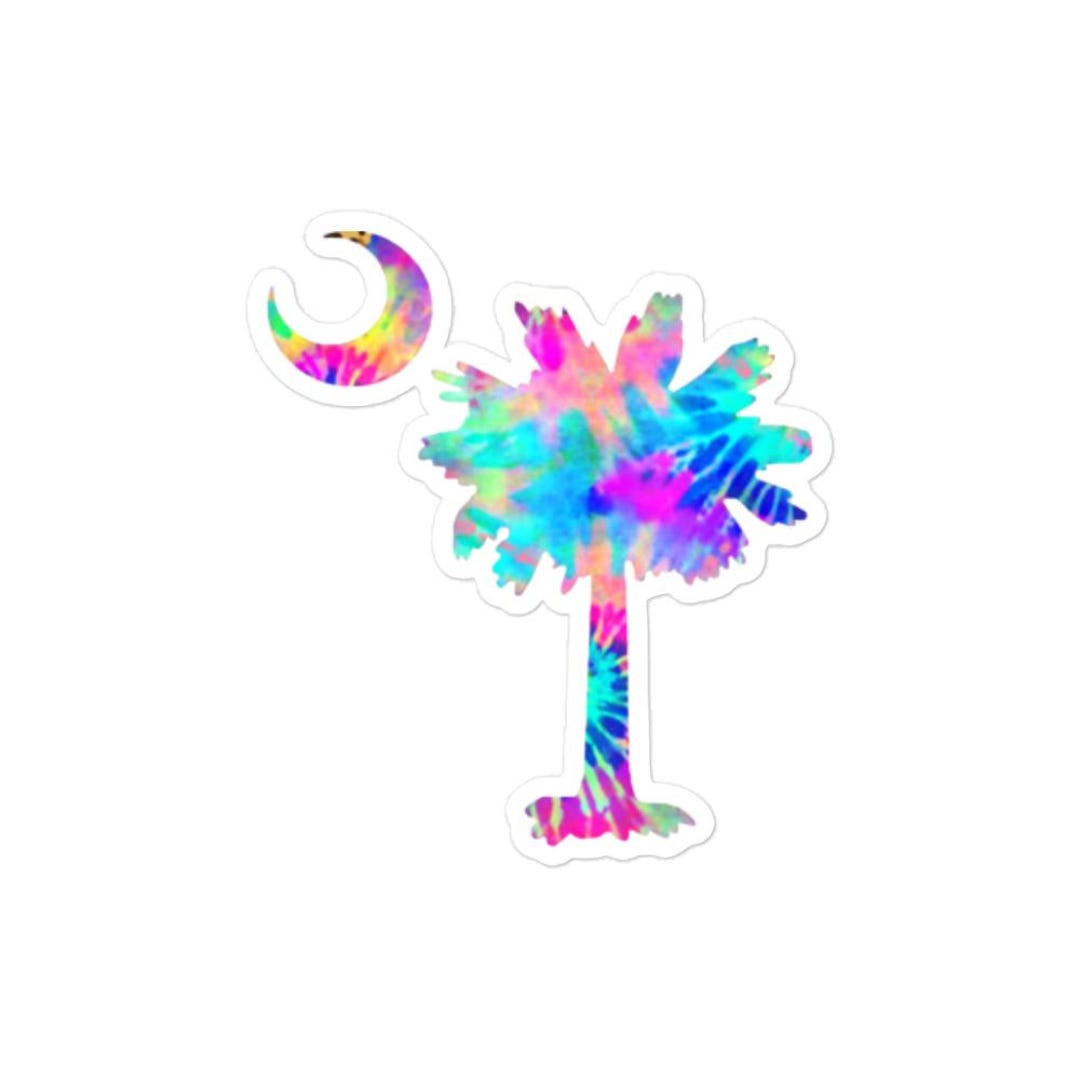 Tie Dye Palmetto Tree Sticker Decal - Etsy