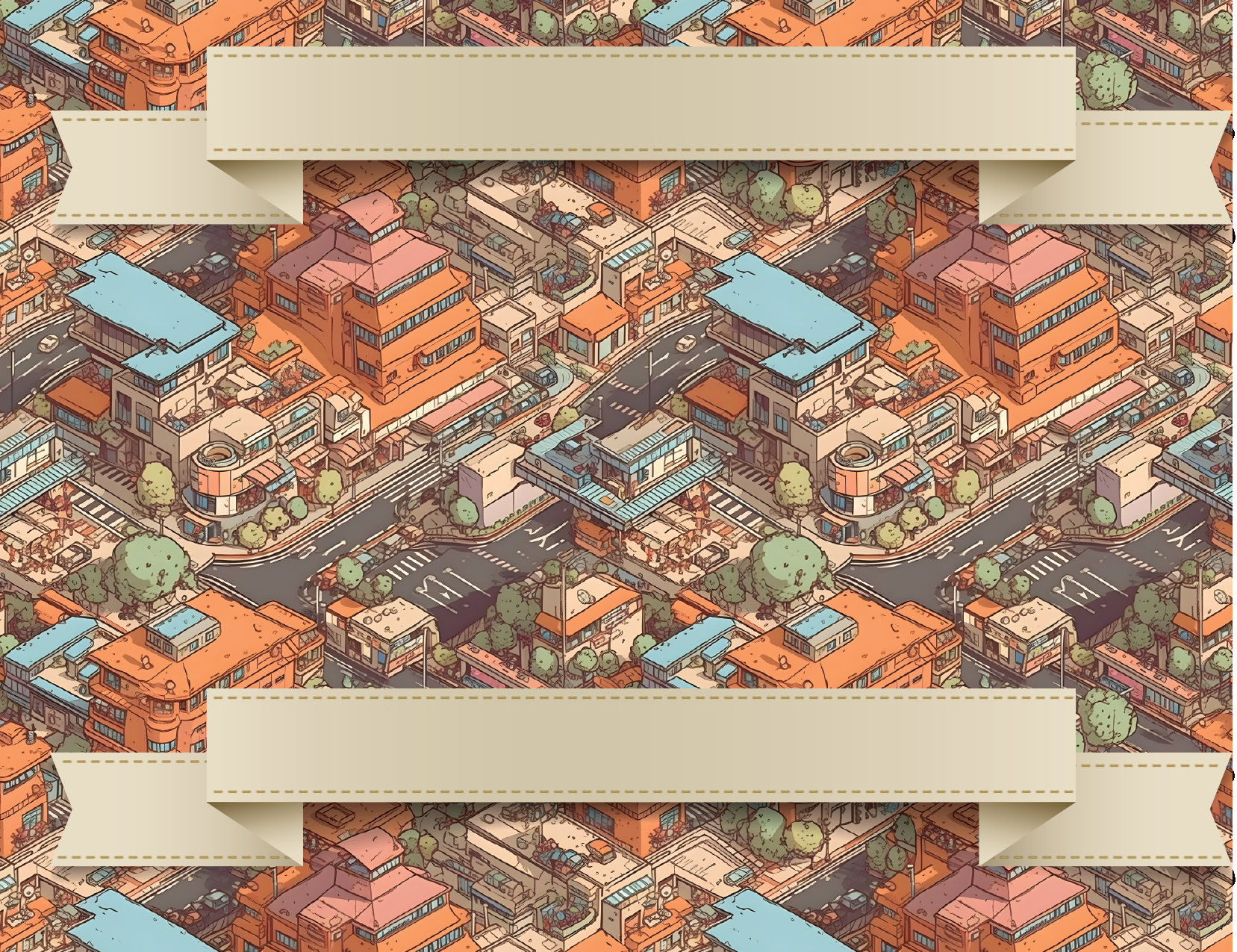 Digital Print Seamless Anime Texture City - Etsy