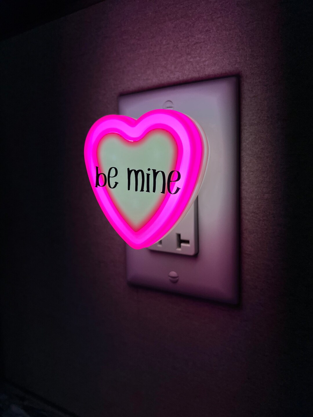 Custom Heart Night Light/valentines Heart Night Light/love Night Light ...