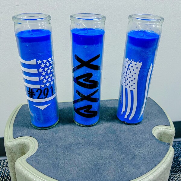 Blue Line Candles - Etsy
