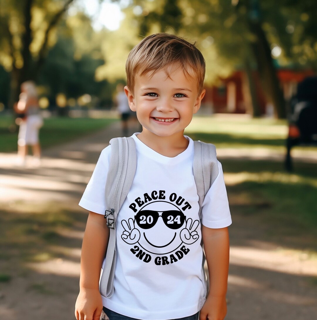 Peace Out 2nd Grade Shirt, Second Grade Graduation Last Day of 2nd ...