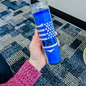 Police Officer Candle/law Enforcement Candle/back the Blue/blue Line ...